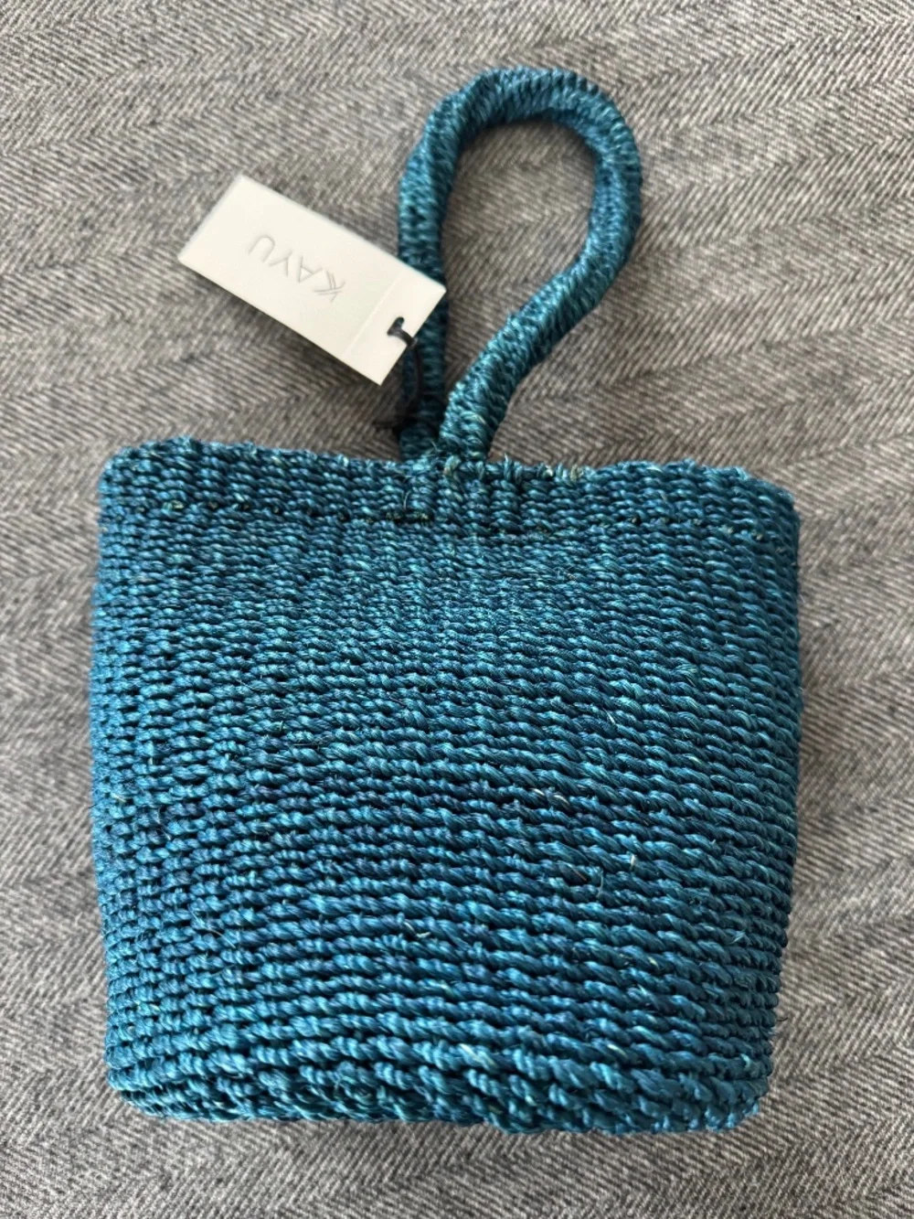 Kayu | Bags | Nwt Kayu Design Meriah Blue Woven Mini Straw Tote A ...